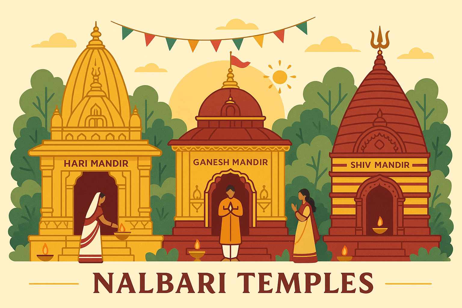 The Spiritual Heart of Nalbari-Hari Mandir Ganesh Mandir and Shiv ...